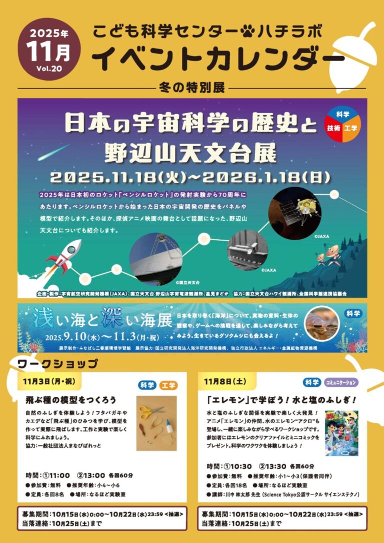 Hachilabo Special Exhibition "History of Space Science in Japan and ...